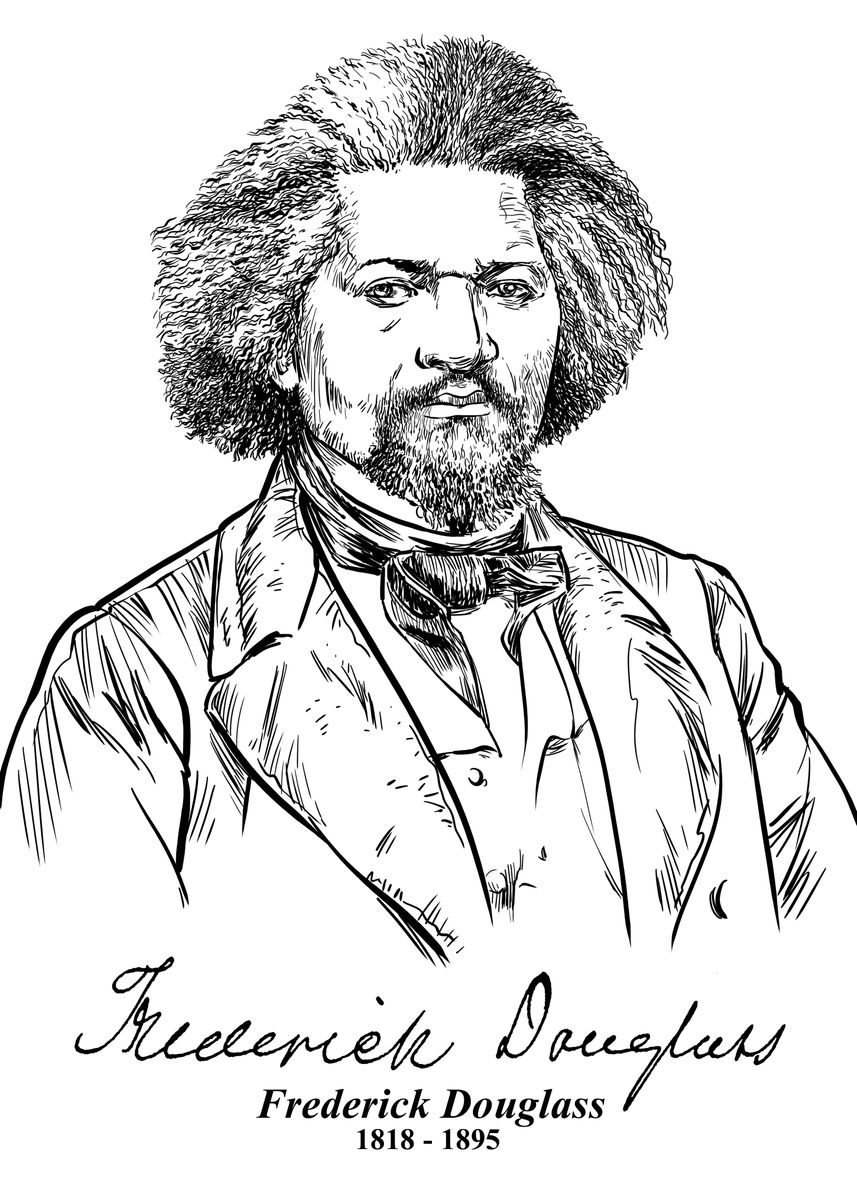 'Frederick Douglass' Poster, picture, metal print, paint by NoRose ...