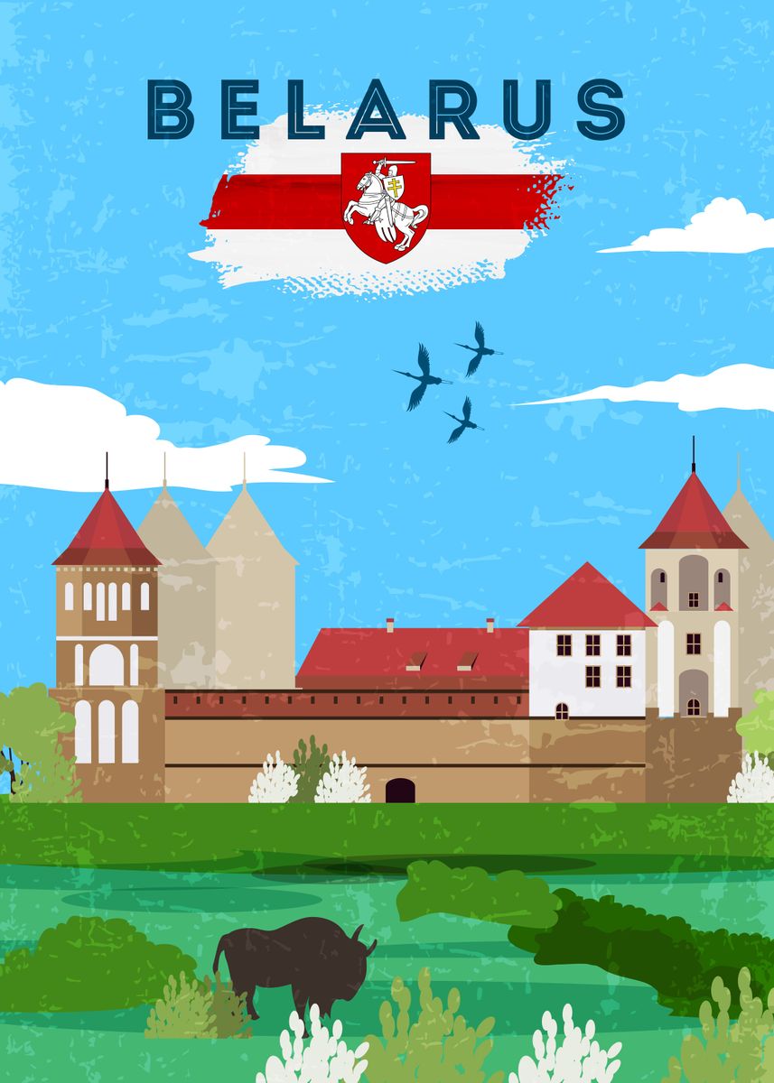 'Belarus' Poster, picture, metal print, paint by Moon Calendar Studio ...