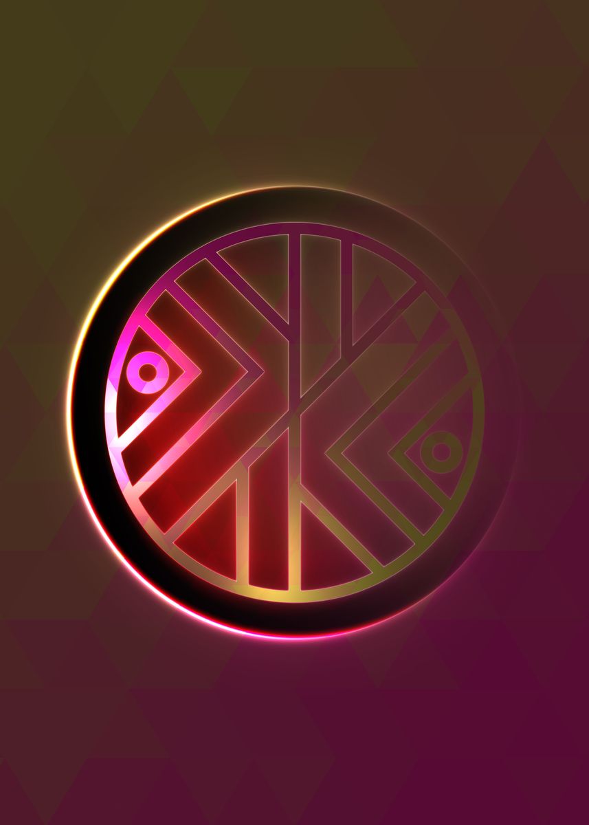 'Glowing Glyph Seal Circle' Poster, picture, metal print, paint by Holy ...