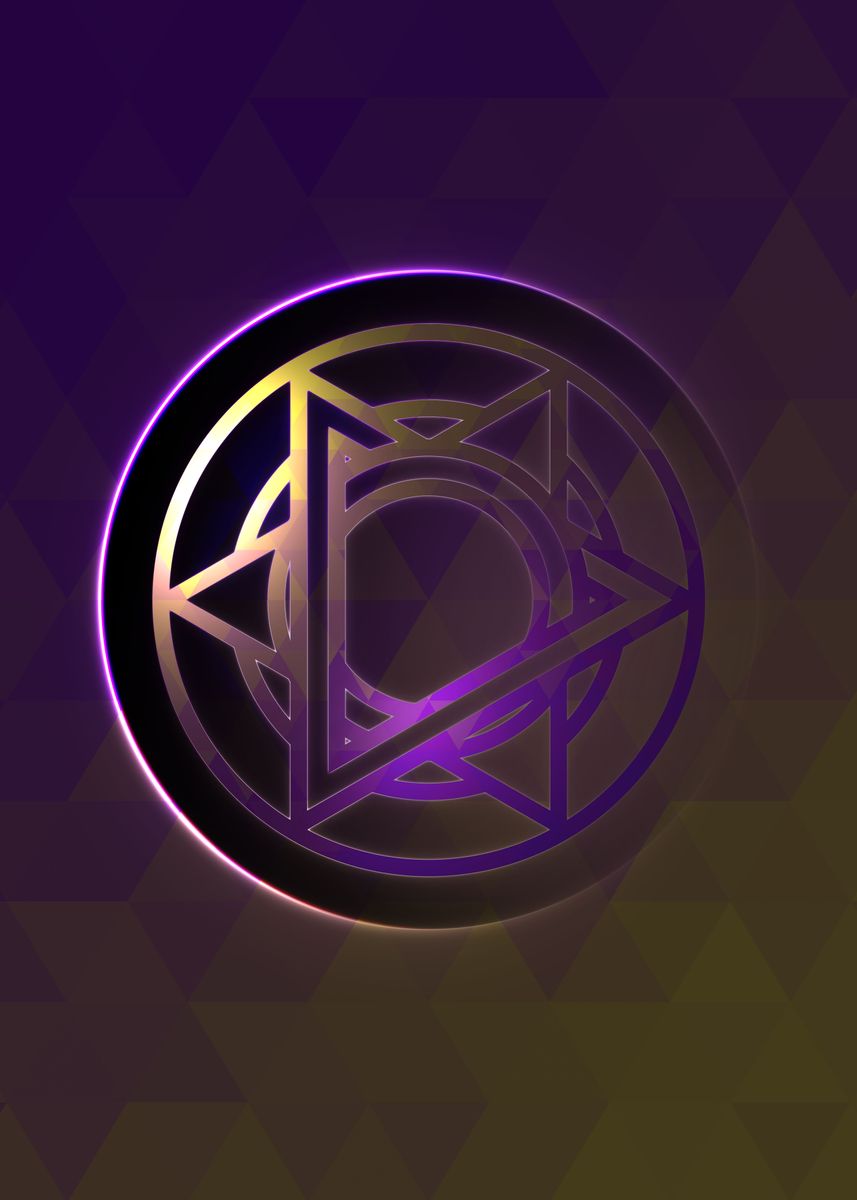 'Glowing Glyph Seal Circle' Poster, picture, metal print, paint by Holy ...