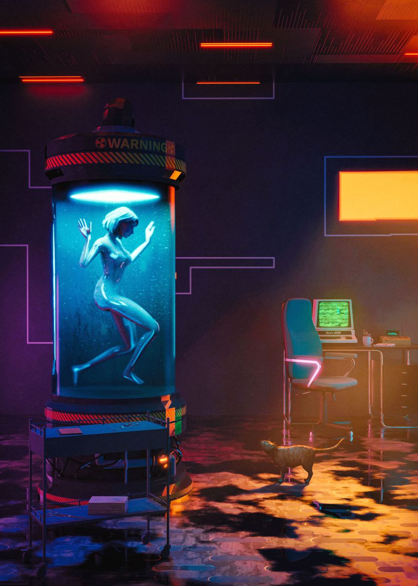 'The Experiment' Poster, picture, metal print, paint by Marischa Becker ...