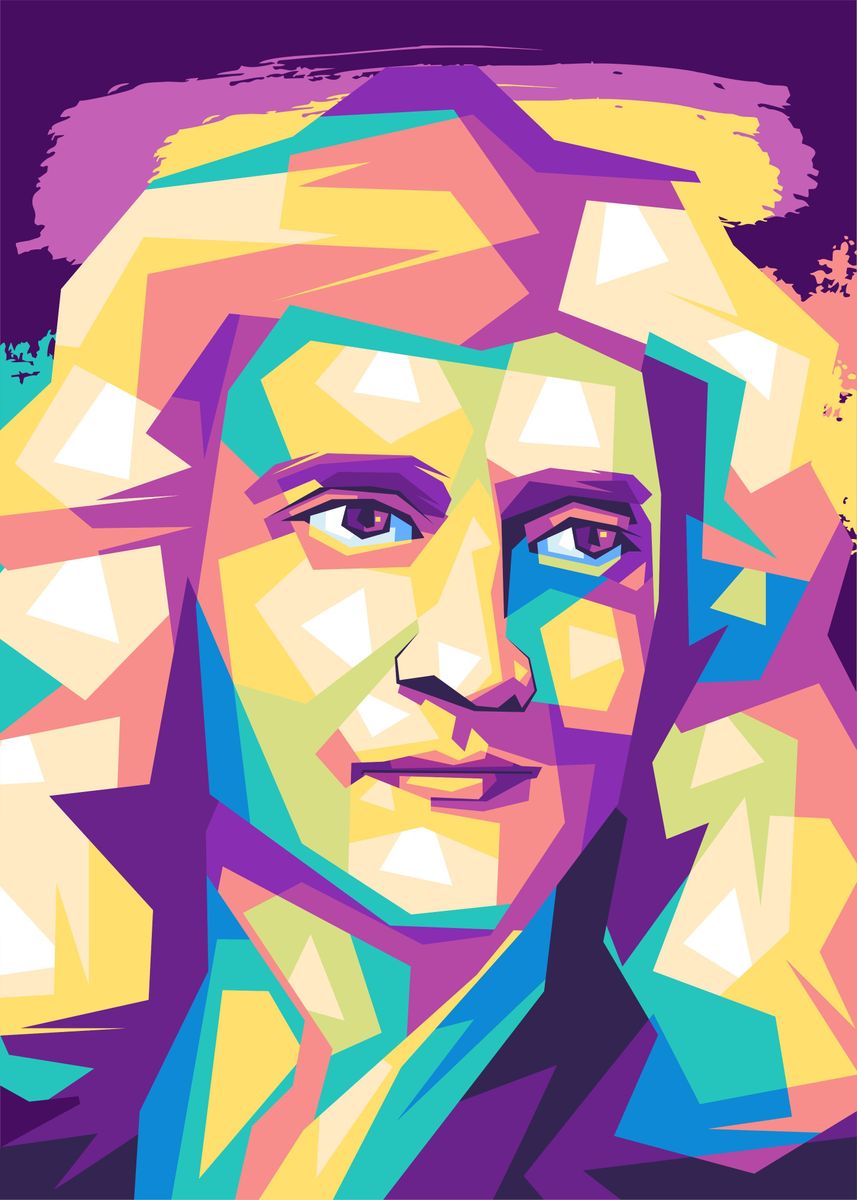 'Isaac Newton wpap' Poster, picture, metal print, paint by Saidi Say ...