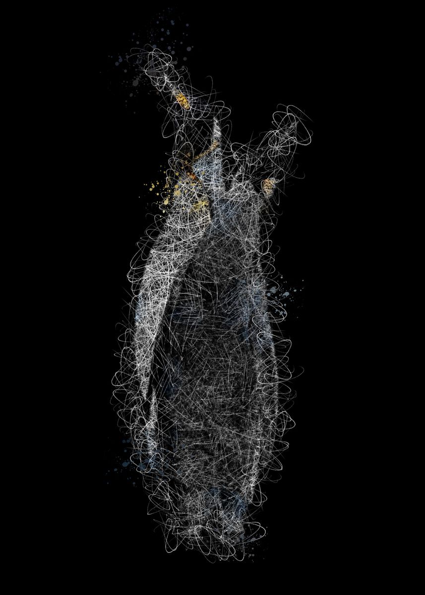 'scribble animal Penguin' Poster, picture, metal print, paint by Nabila ...