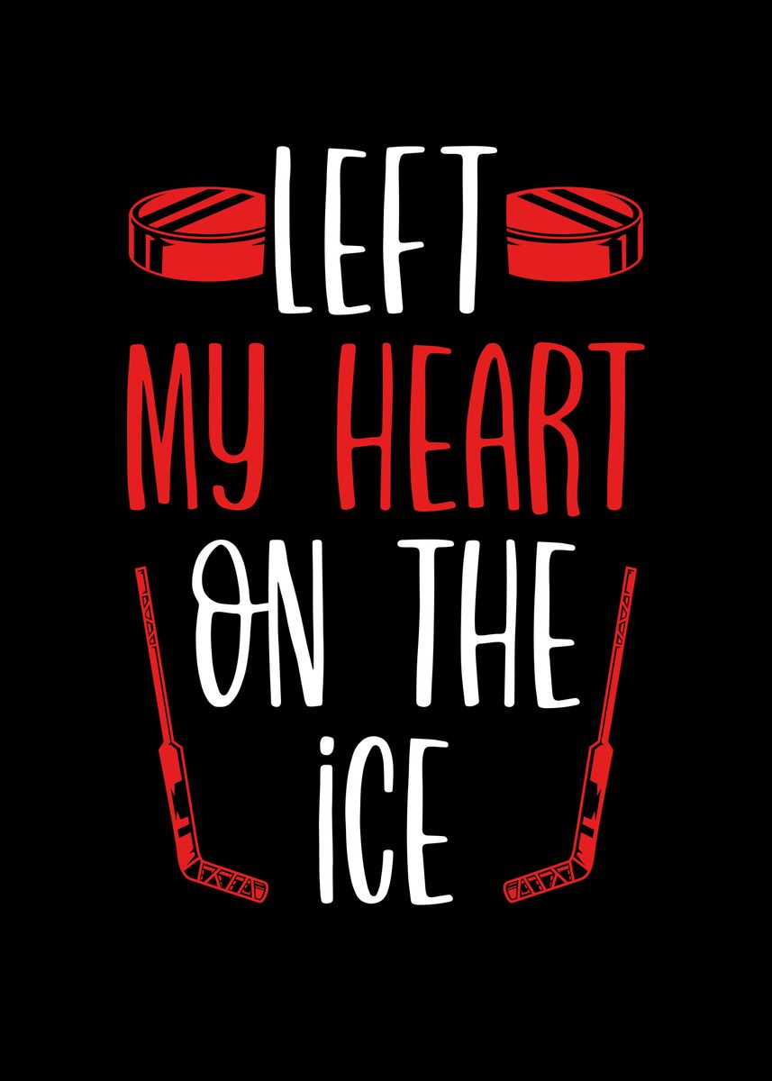 'Left my heart on the ice' Poster, picture, metal print, paint by BeMi ...