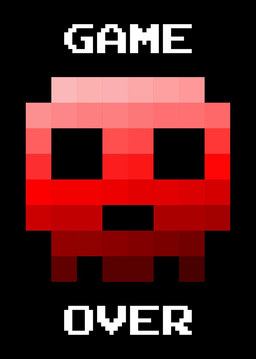 'Game Over Poster' Poster, picture, metal print, paint by supergaff ...