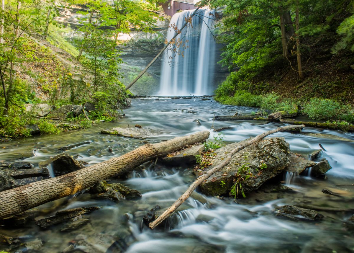 'Waterfalls of Decew' Poster by Ken Chambers | Displate