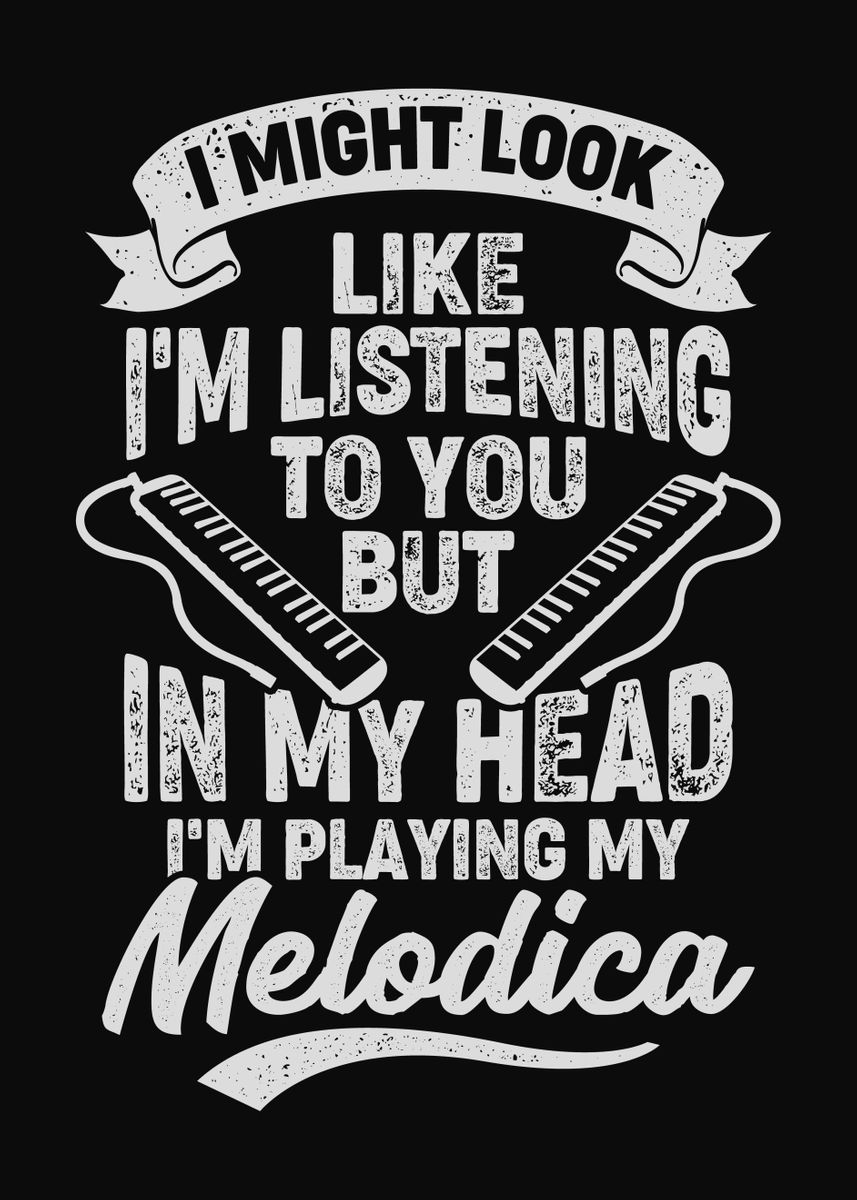 'Melodica Player Design' Poster, picture, metal print, paint by Marcel ...
