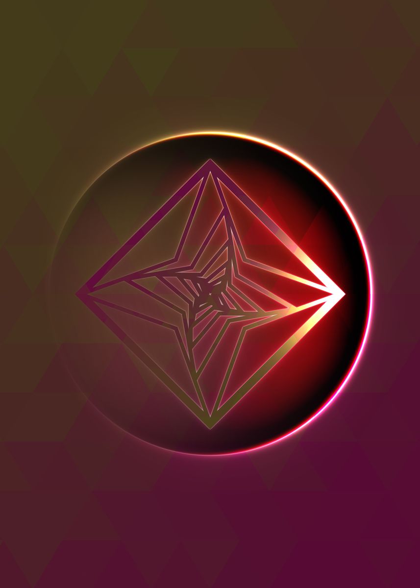 'Glowing Glyph Seal Circle' Poster, picture, metal print, paint by Holy ...