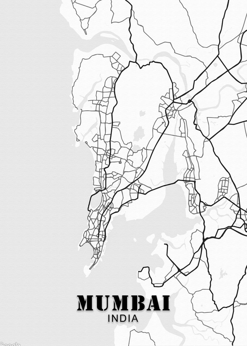 'Mumbai India Maps Posters' Poster by david beard | Displate