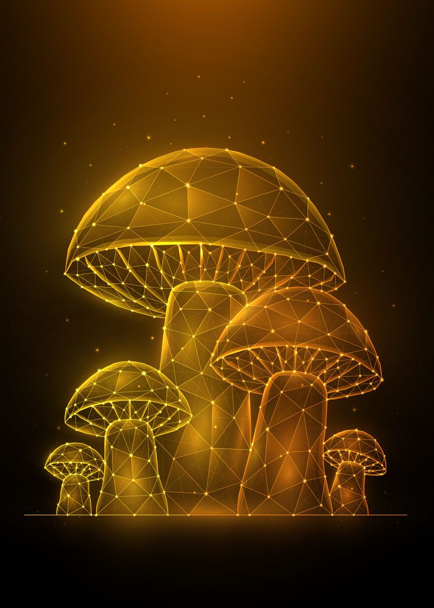 'Mushrooms' Poster by Vladyslav Severyn | Displate