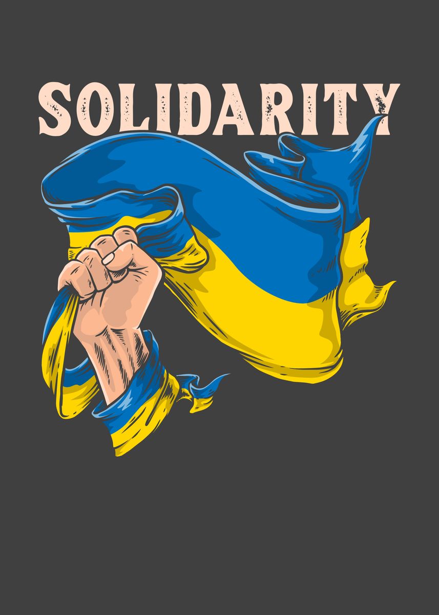 'Ukraine solidarity' Poster by schmugo | Displate