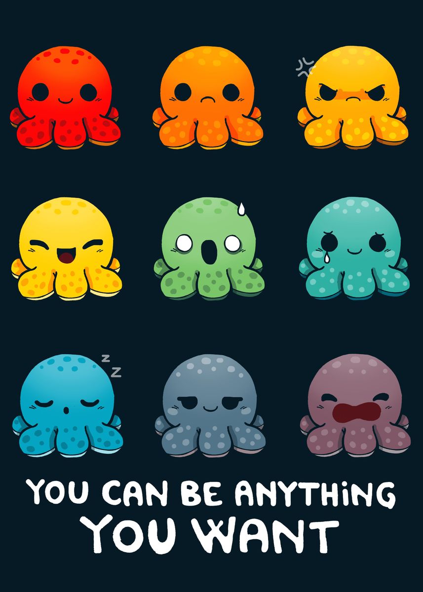 'You Can Be Anything ' Poster, picture, metal print, paint by Valentina ...