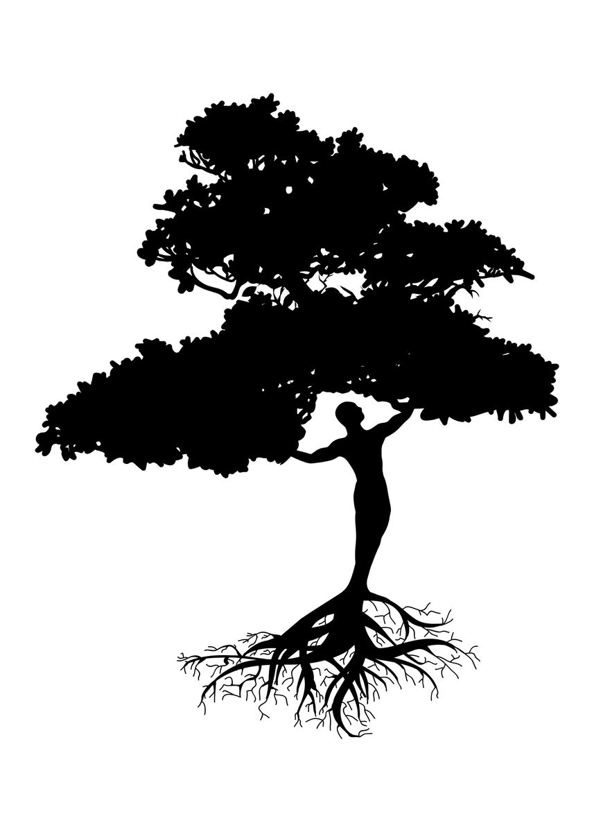 'human tree' Poster, picture, metal print, paint by Biljana Cvetanovic ...