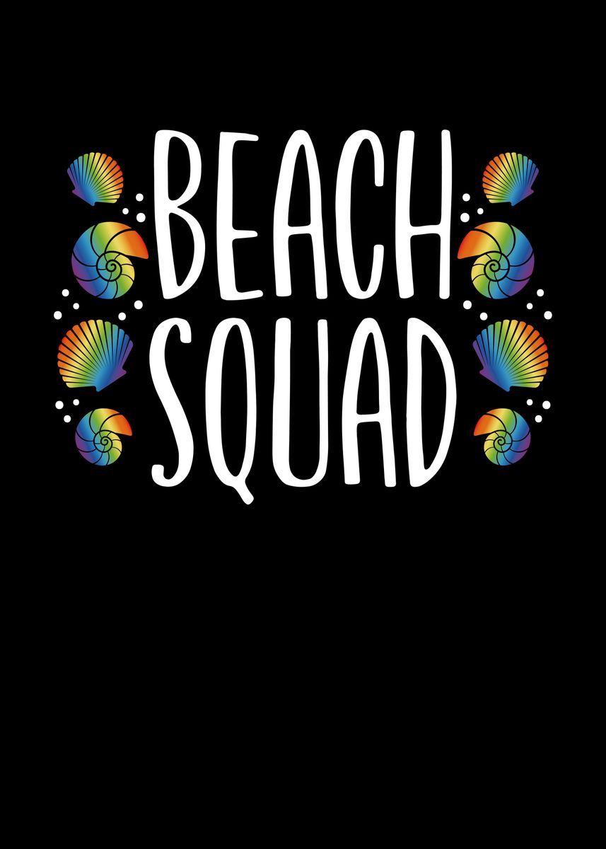 'Beach squad' Poster, picture, metal print, paint by BeMi | Displate