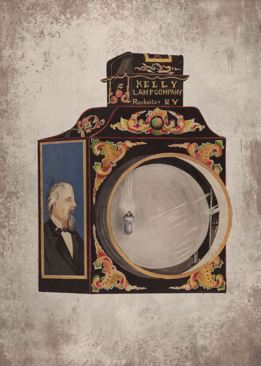 'Locomotive Train headlight' Poster, picture, metal print, paint by ...