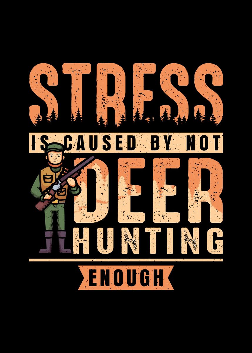'Deer Hunter' Poster by Sebastian Wünsche | Displate