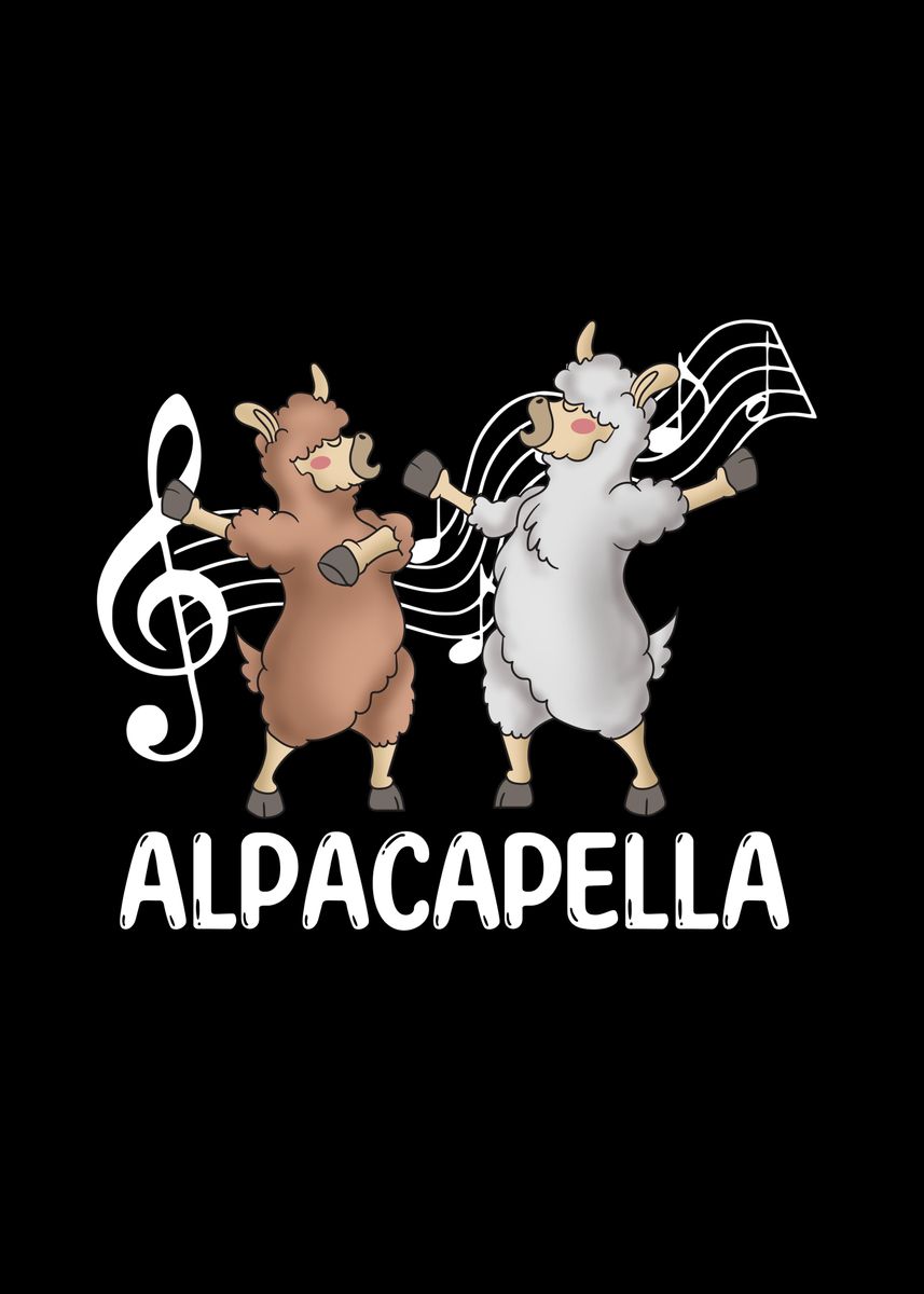 'Alpaca Music Band Gift' Poster, picture, metal print, paint by Hexor ...