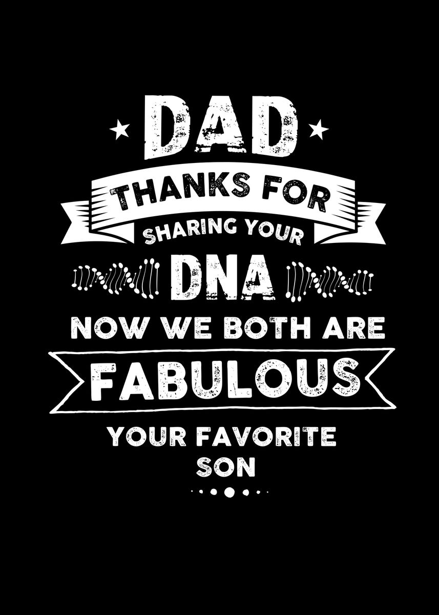 'Daddy Son Dna We Are' Poster by Hoodywoody | Displate