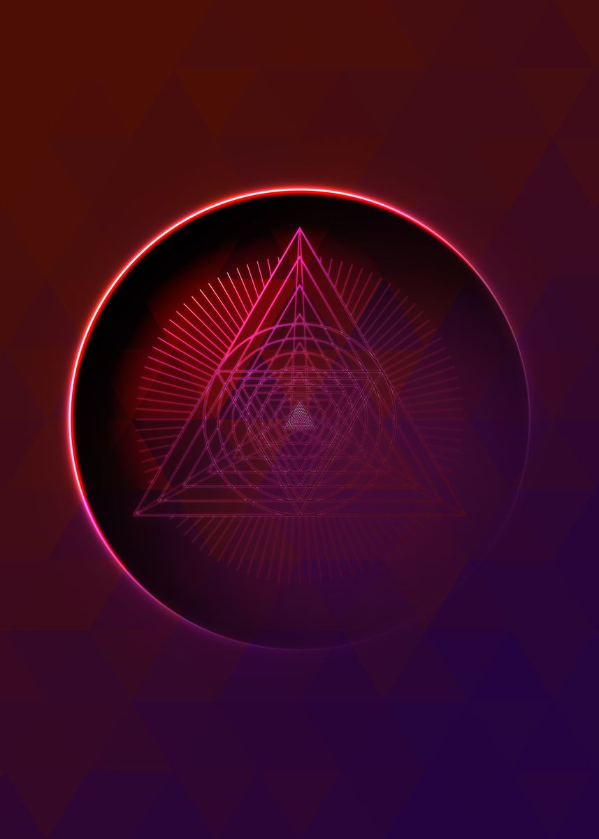 'Glowing Glyph Seal Circle' Poster, picture, metal print, paint by Holy ...