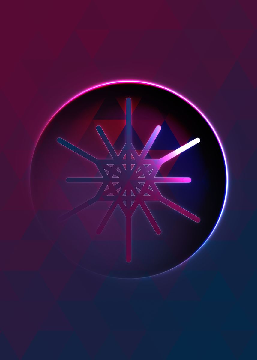 'Glowing Glyph Seal Circle' Poster, picture, metal print, paint by Holy ...