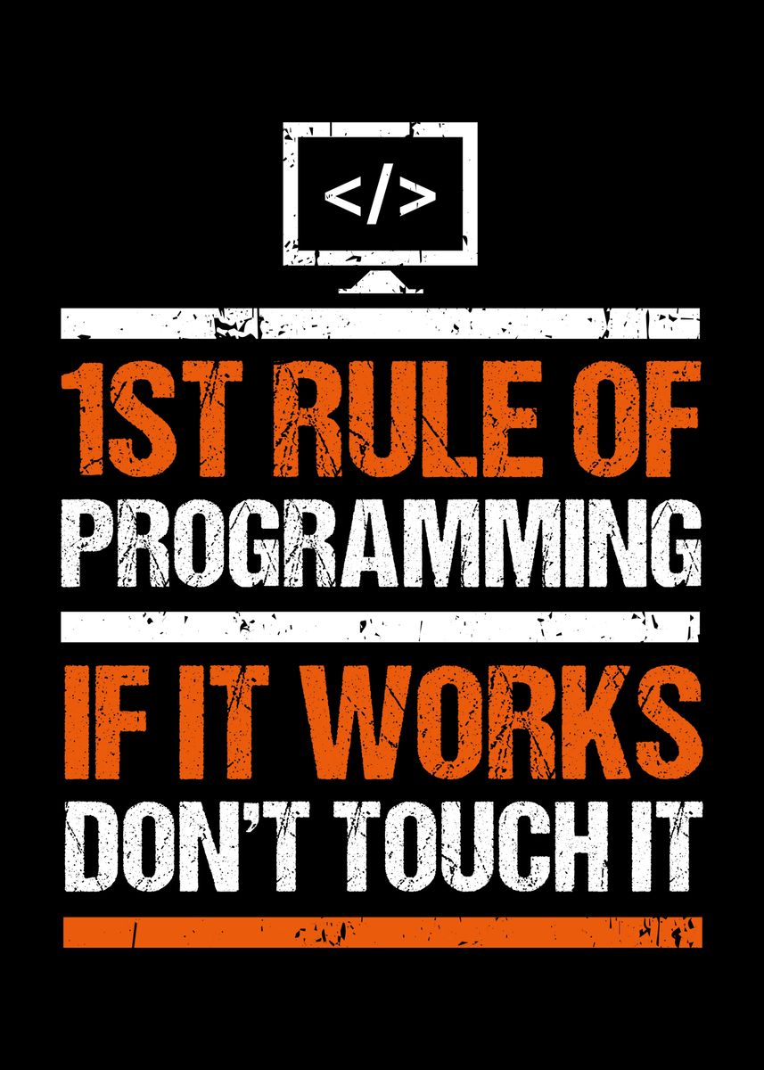 'Funny Programmer Coding' Poster, picture, metal print, paint by Phil ...