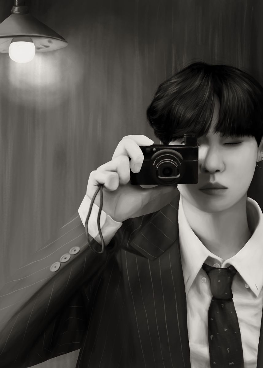 'SUGA of BTS' Poster, picture, metal print, paint by Victoria Uy | Displate