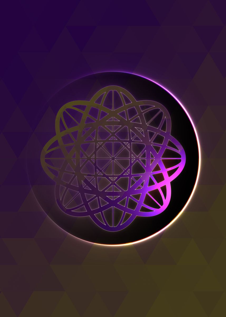 'Glowing Glyph Seal Circle' Poster, picture, metal print, paint by Holy ...