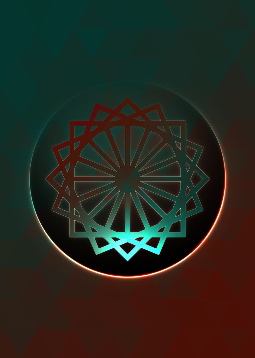 'Glowing Glyph Seal Circle' Poster, picture, metal print, paint by Holy ...