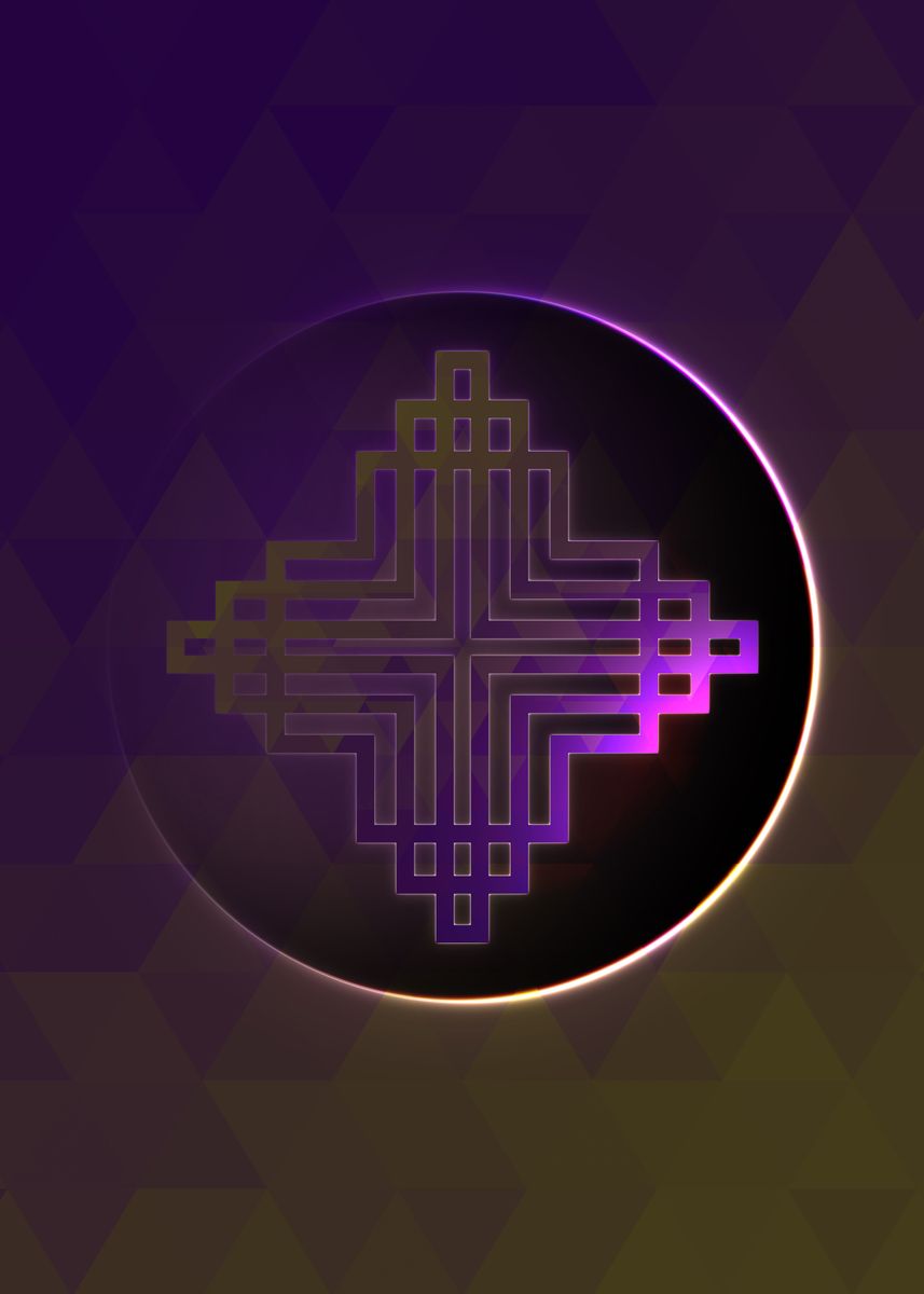 'Glowing Glyph Seal Circle' Poster, picture, metal print, paint by Holy ...