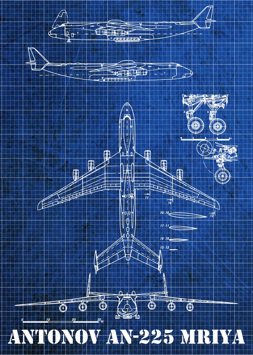 'Antonov An225 Mriya ' Poster, picture, metal print, paint by Geoji ...
