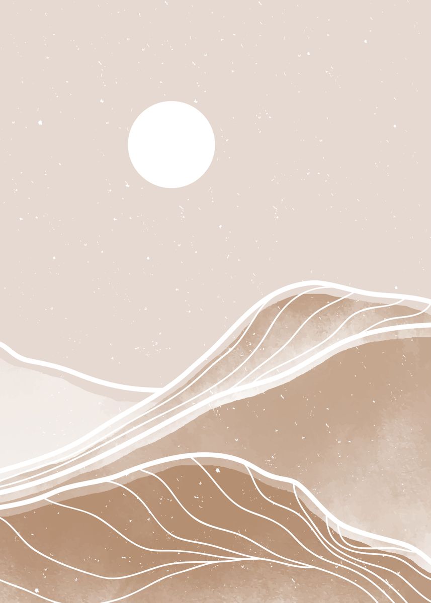 'Mountain and ocean wave' Poster by budi yanto | Displate