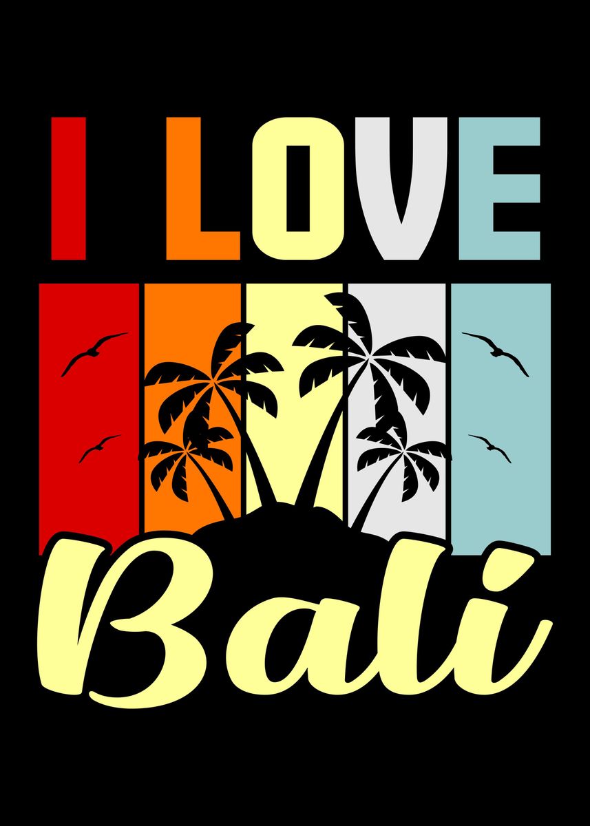 'Bali Indonesia Funny Party' Poster, picture, metal print, paint by ...