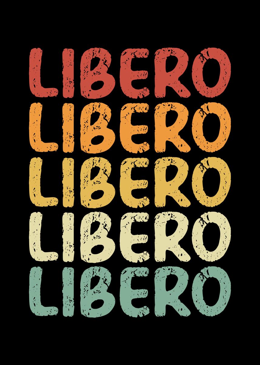 'Volleyball libero retro' Poster, picture, metal print, paint by BeMi ...