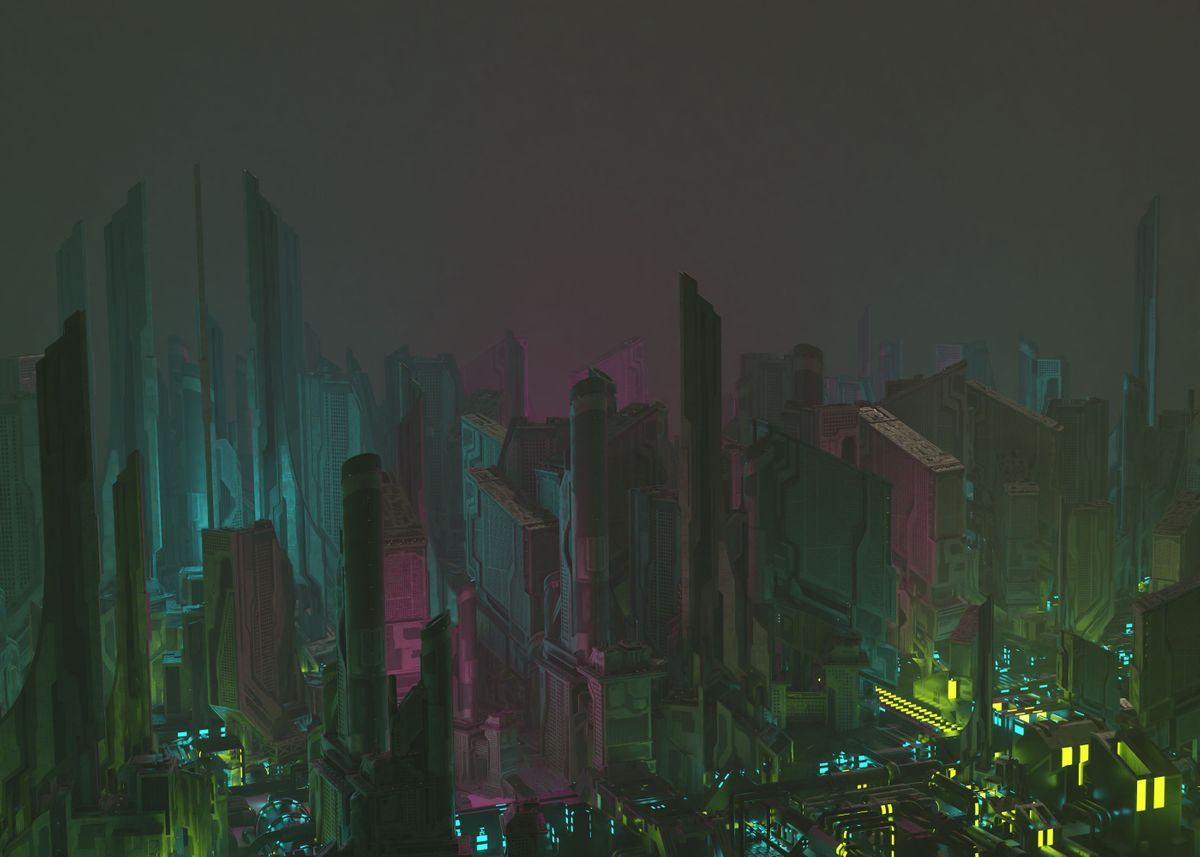 'A Night Above the City' Poster by Blake Audette | Displate