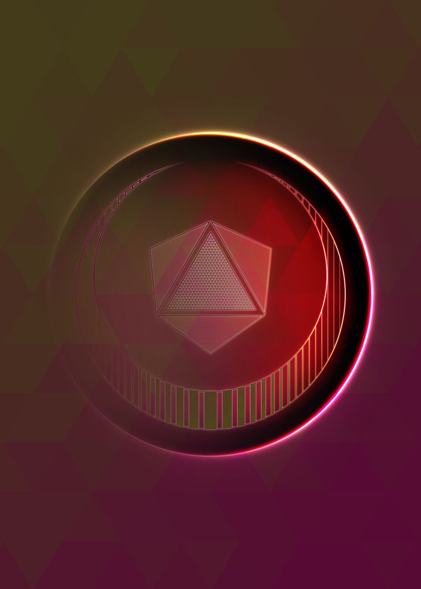 'Vector Neon Glyph Rune Art' Poster by Holy Rock Design | Displate