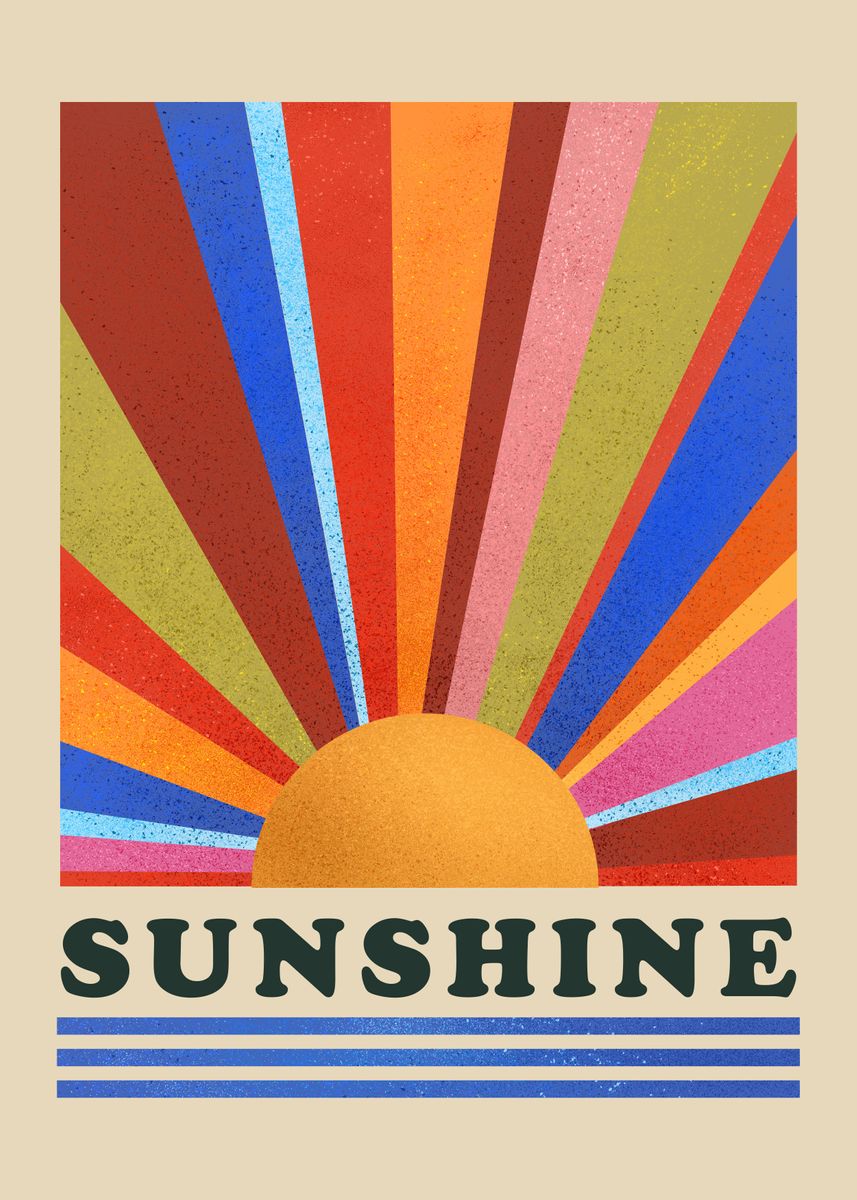 'Sunshine' Poster, picture, metal print, paint by showmemars | Displate