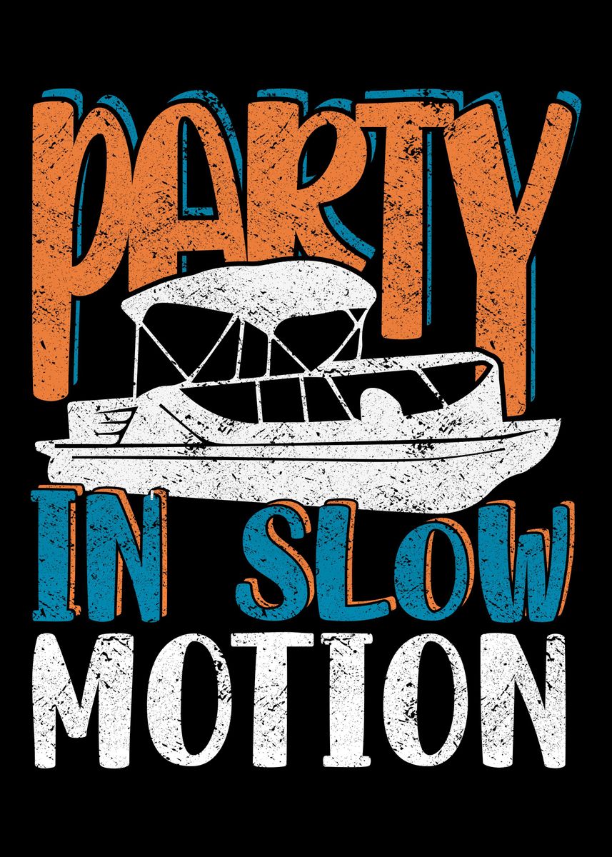 'Pontoon Boat Boating' Poster, picture, metal print, paint by ...