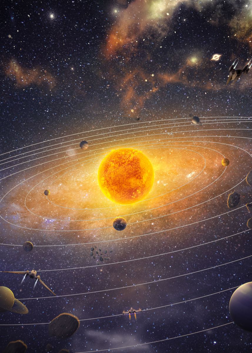 'Solar System' Poster, picture, metal print, paint by Iamtripsy | Displate