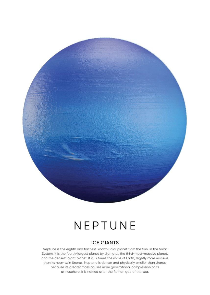 'Neptune' Poster, picture, metal print, paint by Designersen | Displate