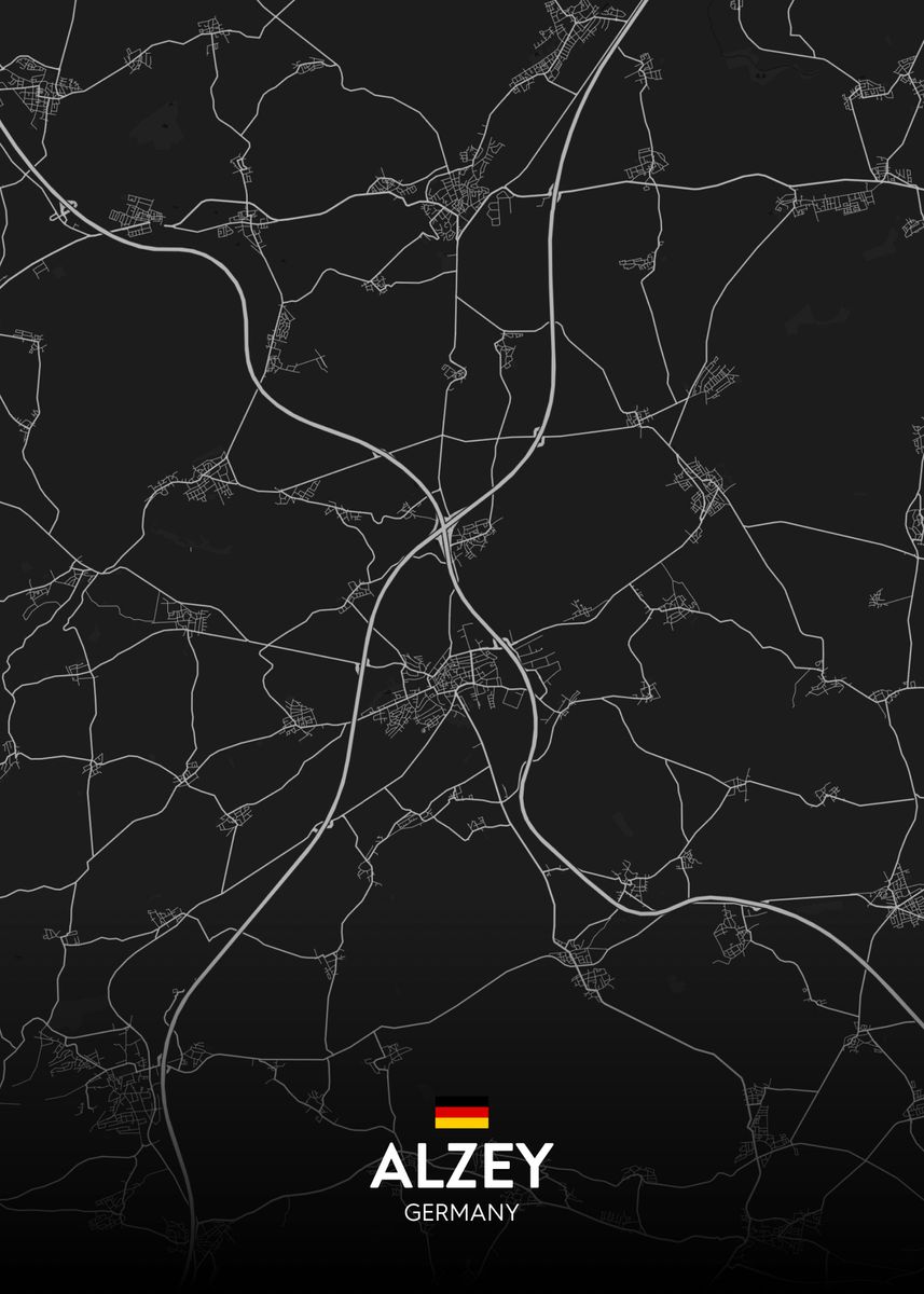 'Alzey DE' Poster, picture, metal print, paint by IMR Designs | Displate