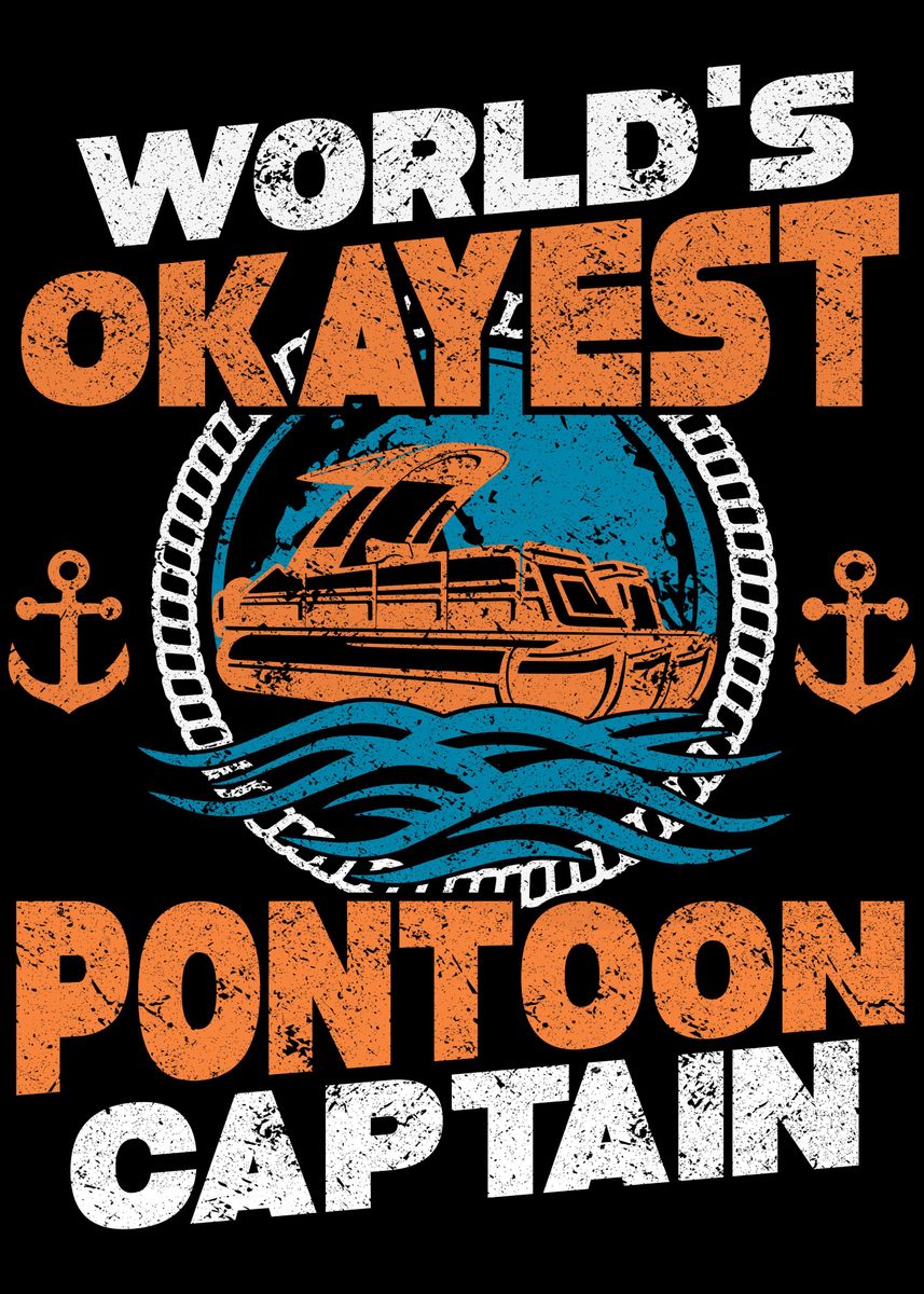 'Pontoon Boat Boating' Poster, picture, metal print, paint by ...