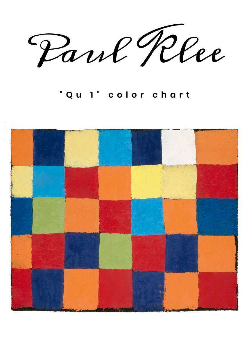 'Paul Klee color chart' Poster, picture, metal print, paint by Barry ...