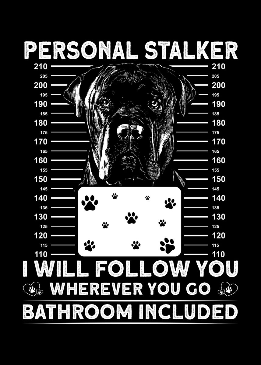 'Cane Corso Dog Stalker' Poster, picture, metal print, paint by ...