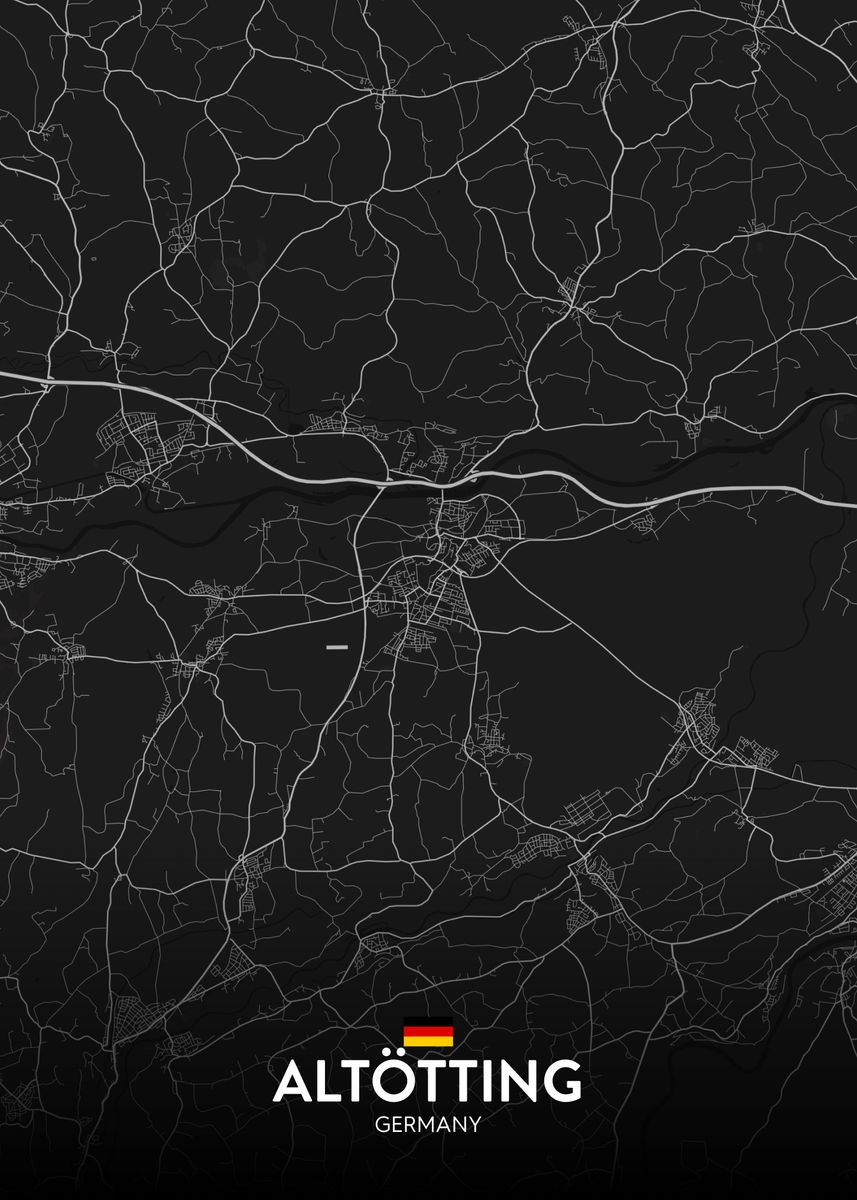 'Altotting DE' Poster, picture, metal print, paint by IMR Designs ...