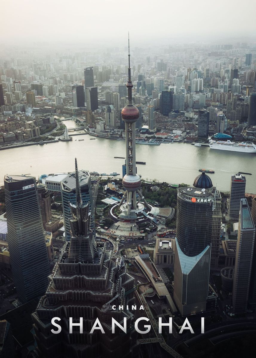 'Shanghai City View' Poster, picture, metal print, paint by Pitch ...