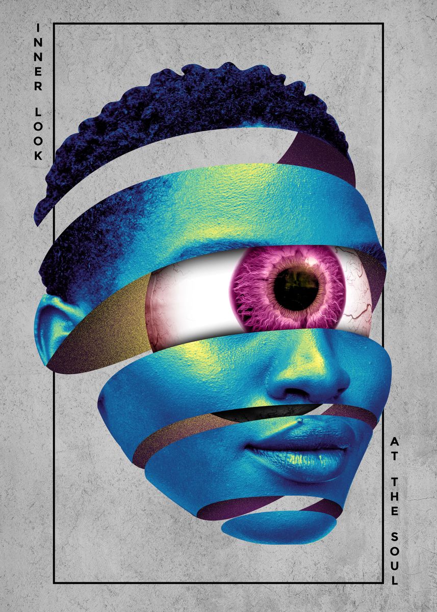 'Splitted Head' Poster, picture, metal print, paint by Motivation ...