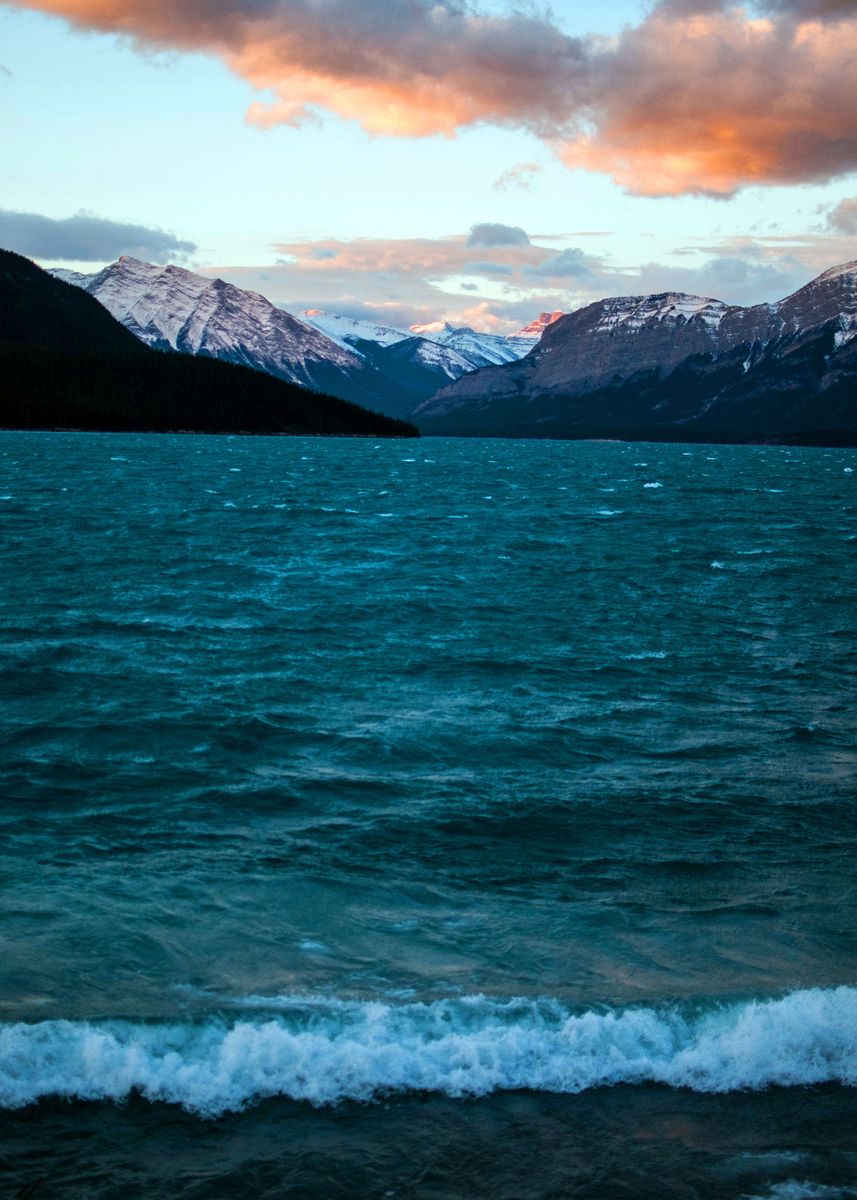 'Mountains at the Sea Beach' Poster, picture, metal print, paint by Max ...