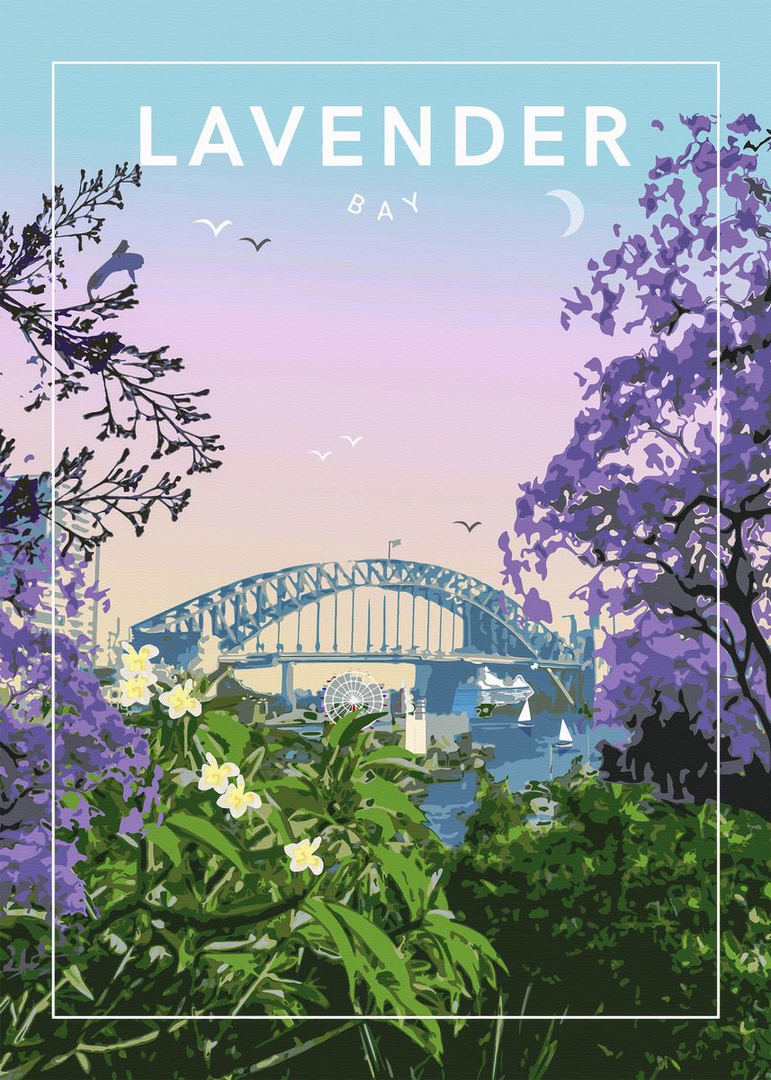 'Lavender' Poster, picture, metal print, paint by TSA STUDIO | Displate