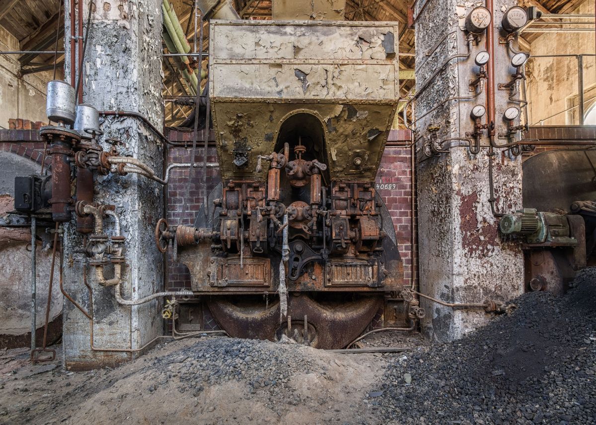'Old Papermill Boiler' Poster by Obsidian Urbex | Displate