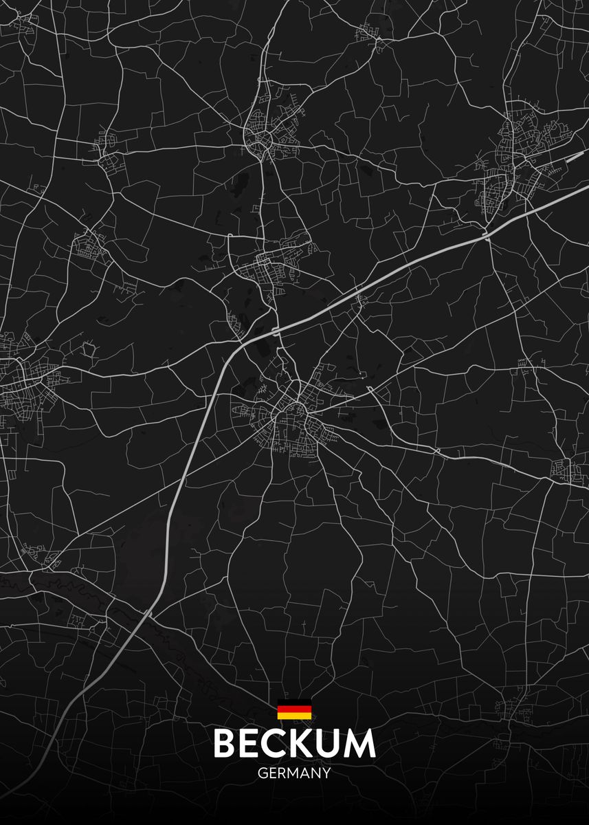 'Beckum DE' Poster, picture, metal print, paint by IMR Designs | Displate